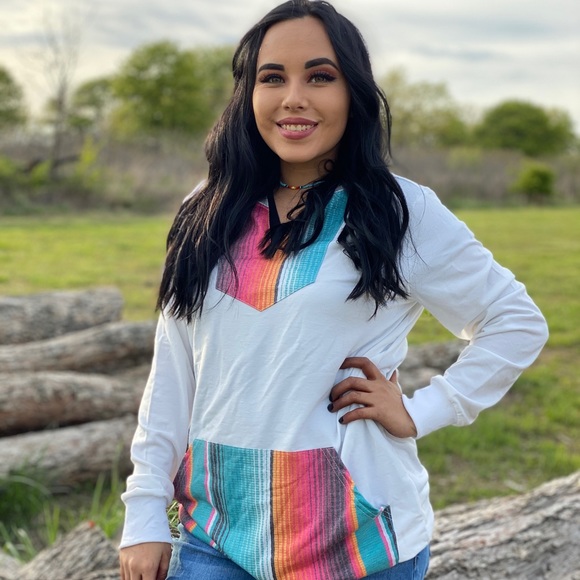 Crazy Train | Tops | Serape Hoodie | Poshmark